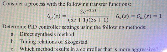 Solved Consider a process with the following transfer | Chegg.com