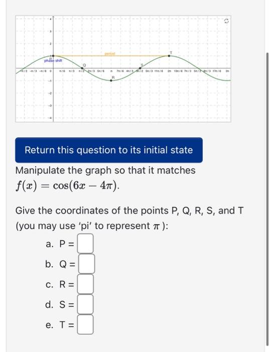 Solved Manipulate the graph so that it matches | Chegg.com