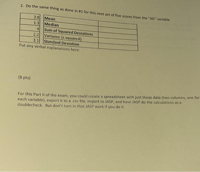 Solved 2. Do the same thing as dono in w.. (8pts) For this | Chegg.com