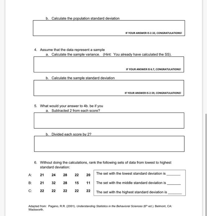 Solved Here is a set of scores that you will use for | Chegg.com
