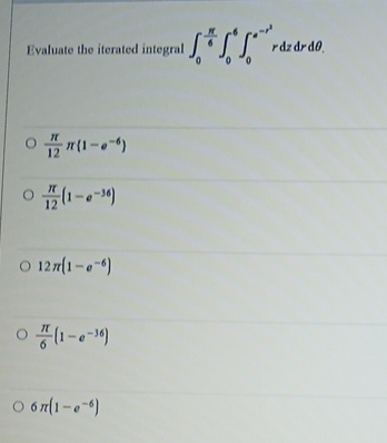 Solved Evaluate the iterated integral | Chegg.com