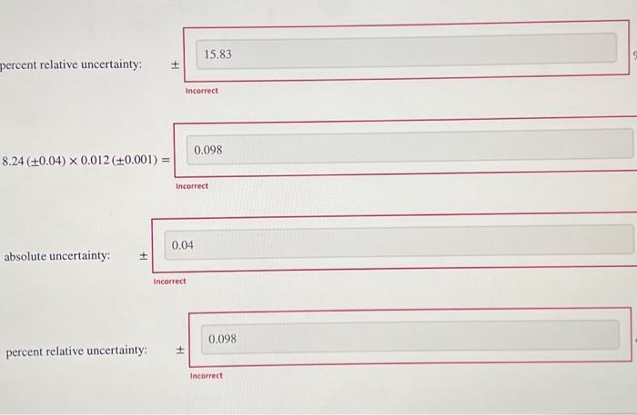 Solved Perform the calculations and determine the absolute | Chegg.com