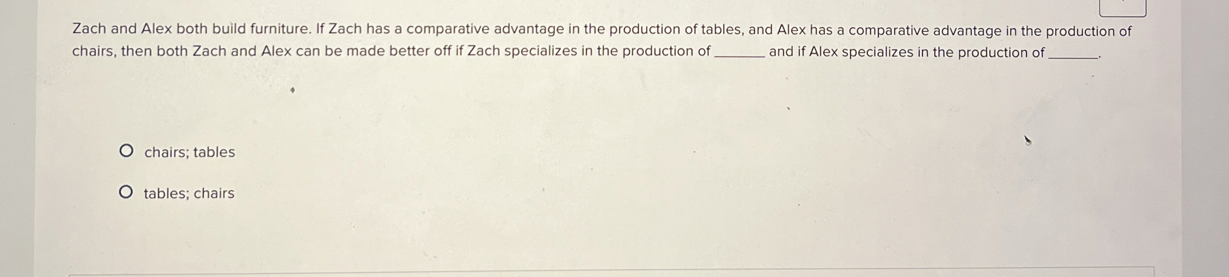 Solved Zach and Alex both build furniture. If Zach has a | Chegg.com
