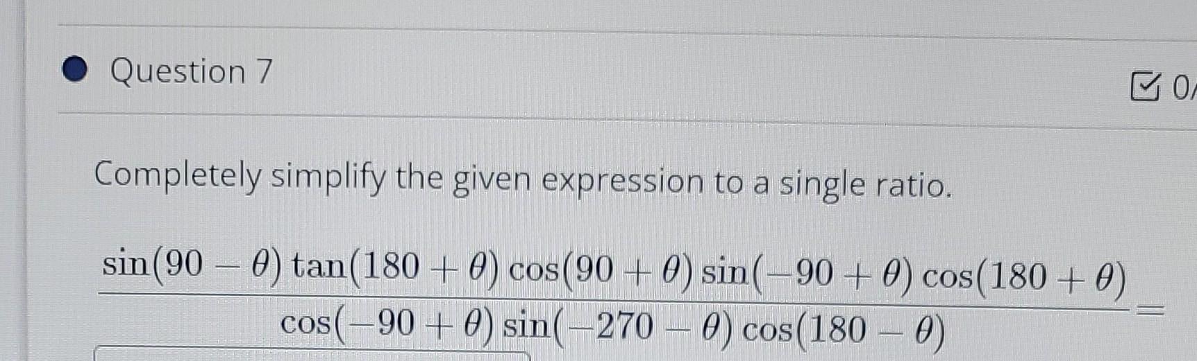 Solved Completely simplify the given expression to a single | Chegg.com