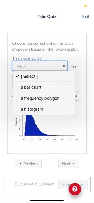 Solved Take Quiz Exit Choose the correct option for each | Chegg.com