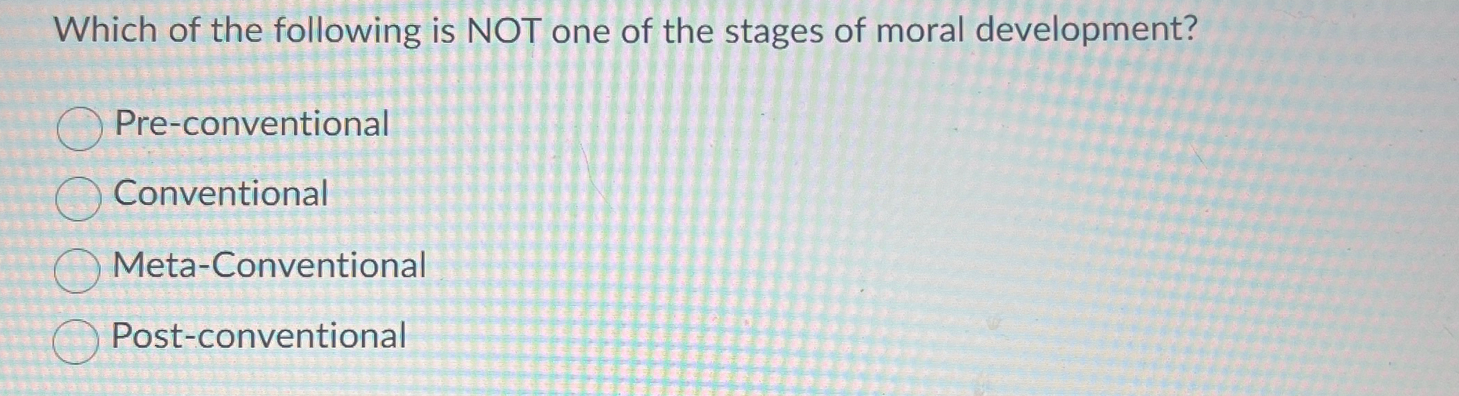 Solved Which of the following is NOT one of the stages of | Chegg.com