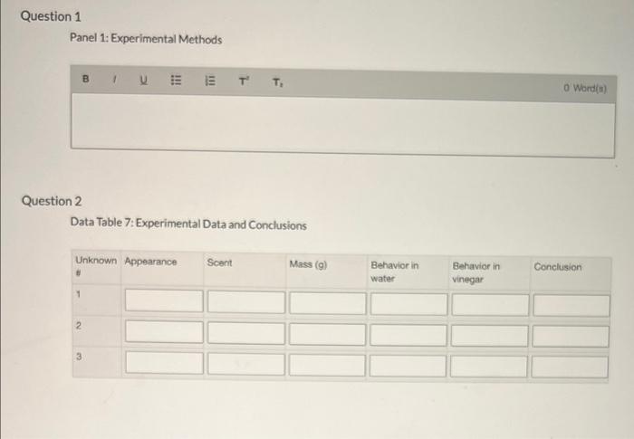 Exercise 3 Identification of Unknown Substances In | Chegg.com