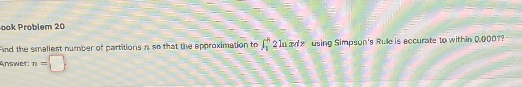 Solved ook Problem 20Find the smallest number of partitions | Chegg.com