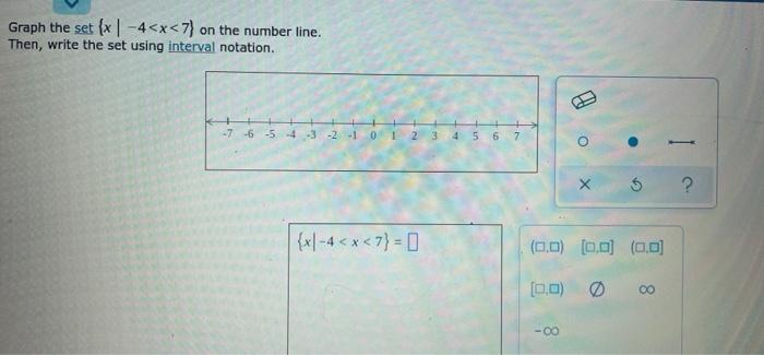 Solved Graph the set {x-4