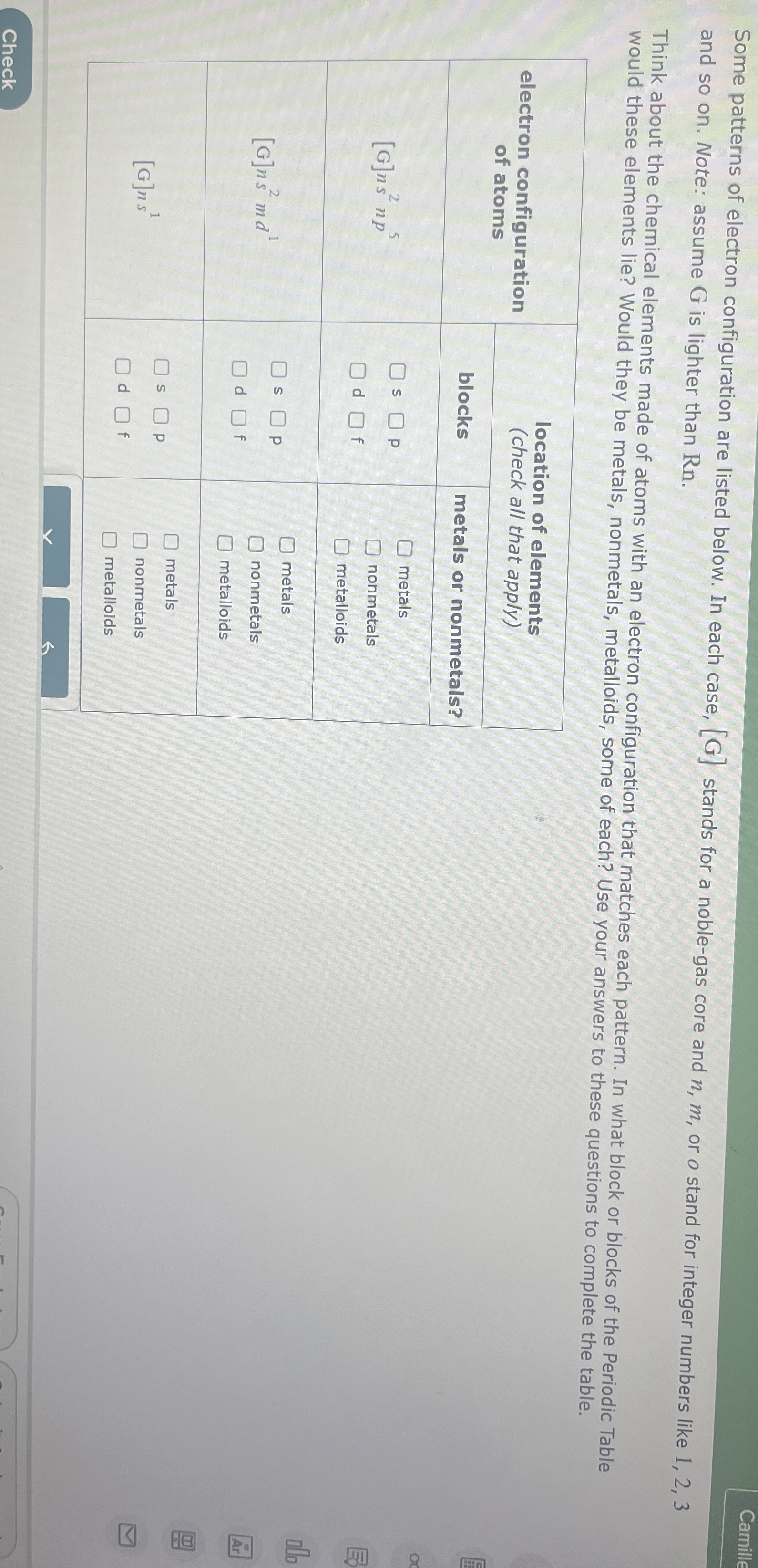 Solved Some patterns of electron configuration are listed | Chegg.com