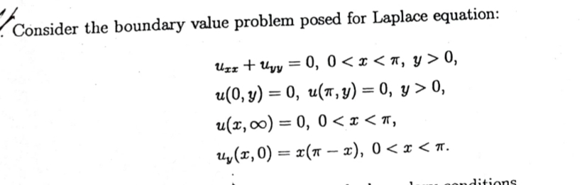 Solved Consider the boundary value problem posed for Laplace | Chegg.com