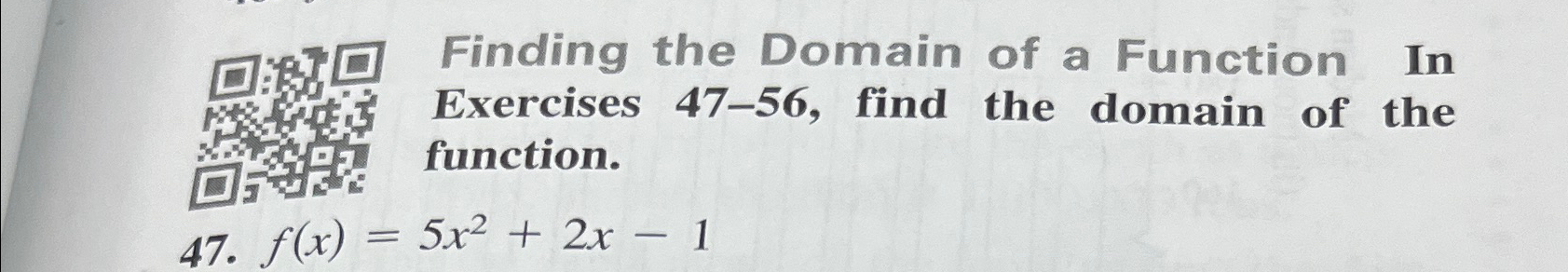 Solved Finding the Domain of a Function In Exercises 47-56, | Chegg.com