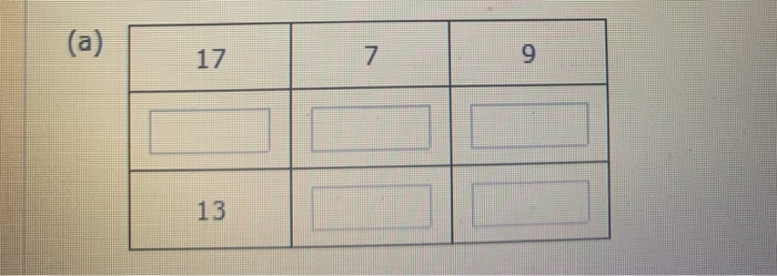 Solved Find the missing numbers that will turn the grids | Chegg.com