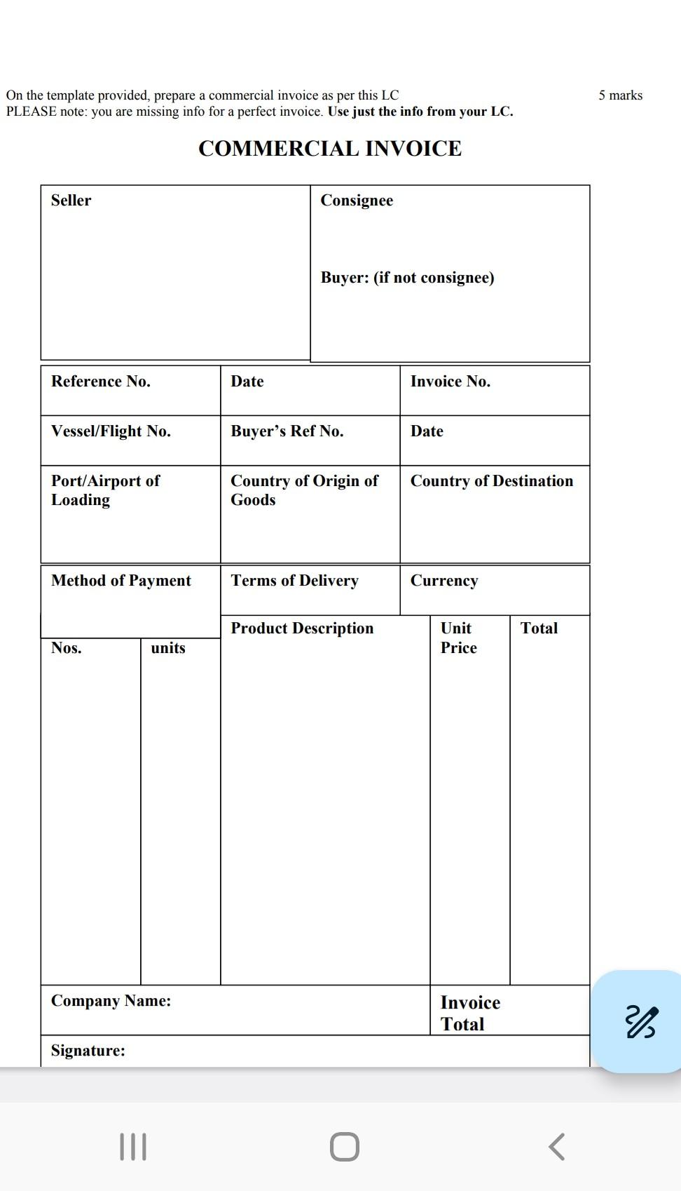 h. How many types of documents does the LC call for? | Chegg.com
