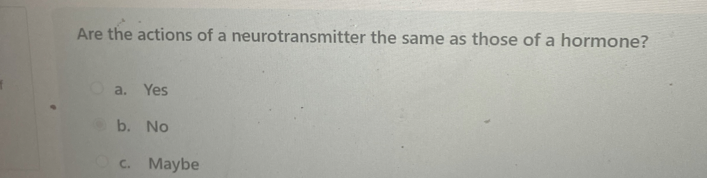Solved Are the actions of a neurotransmitter the same as | Chegg.com