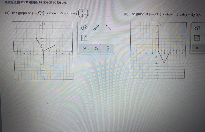 Solved Transform each graph as specified below. (a) The | Chegg.com