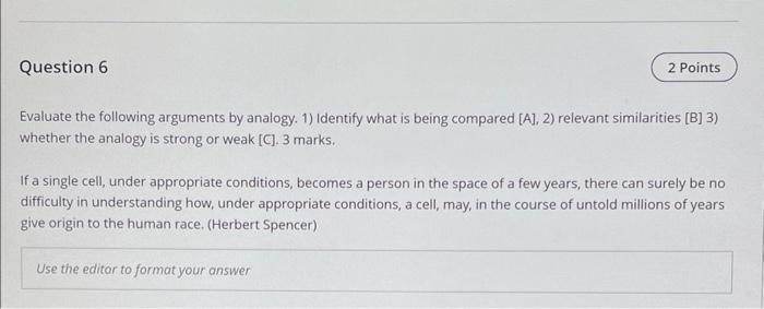 Evaluate the following arguments by analogy. 1) | Chegg.com