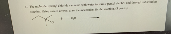 Solved b) The molecule 1-pentyl chloride can react with | Chegg.com