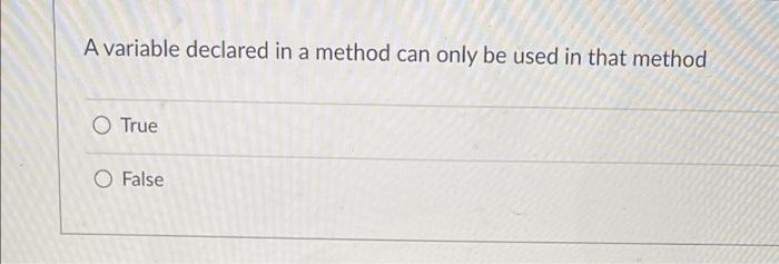Solved The parameters of a method O makes the method useful | Chegg.com