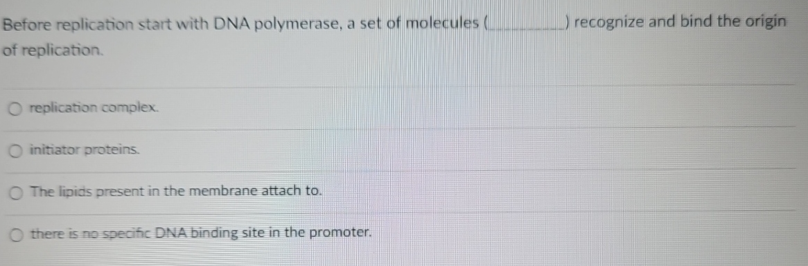 Solved Before replication start with DNA polymerase, a set | Chegg.com