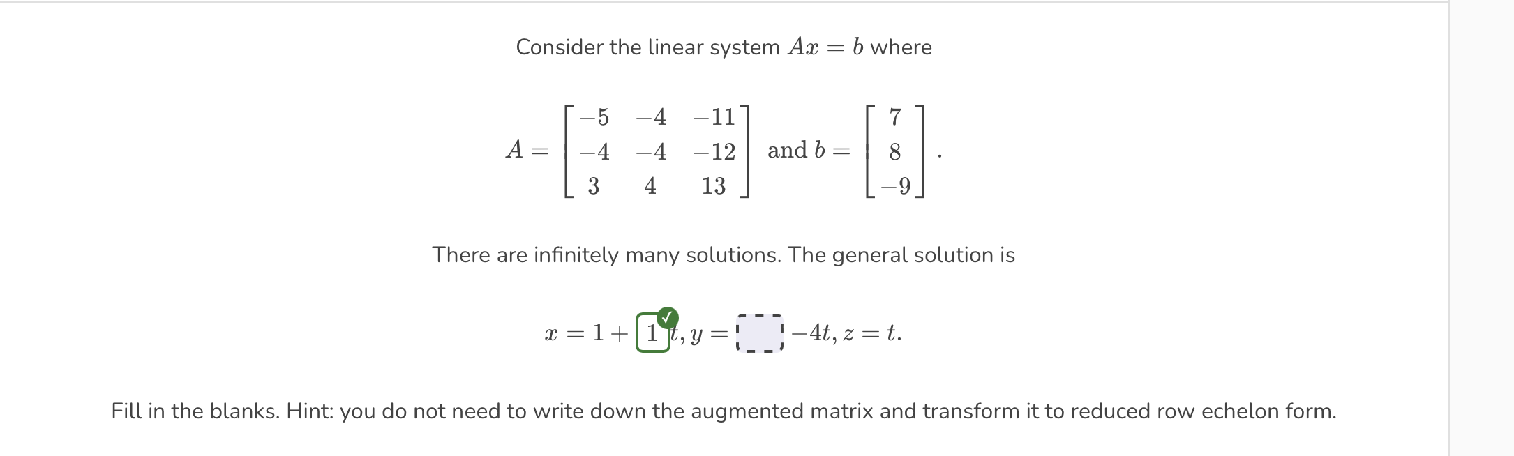 Solved Consider the linear system Ax=b | Chegg.com