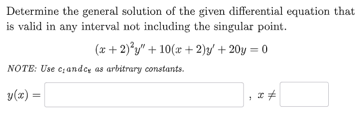 Solved Determine the general solution of ﻿the given | Chegg.com