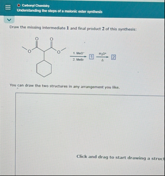 Solved Cabenti CrimintryUnderstinding the steps of a malonic | Chegg.com