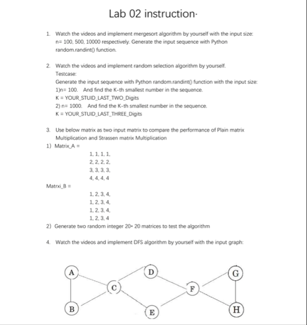 Solved Lab 02 ﻿instructionWatch the videos and implement | Chegg.com