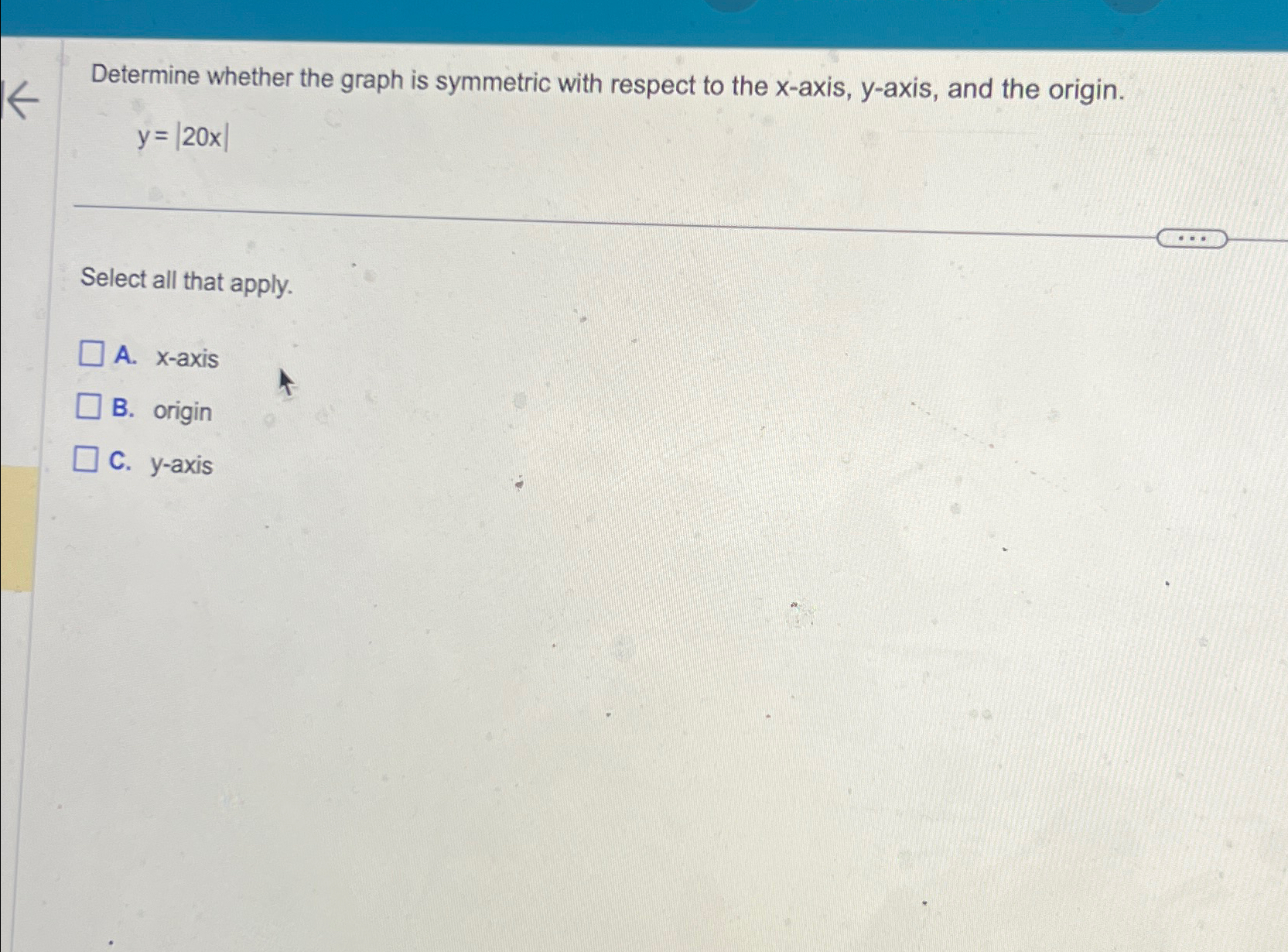 Solved Determine whether the graph is symmetric with respect | Chegg.com
