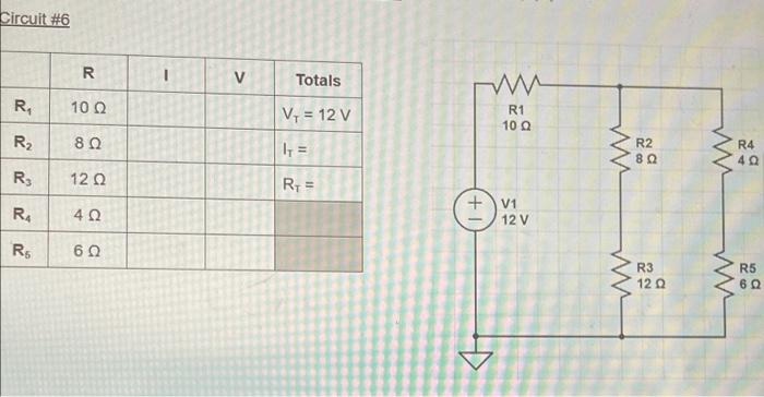 Solved Circuit \#6 | Chegg.com