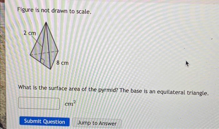 Solved What is the surface area of the pyrmid? The base is | Chegg.com