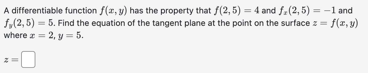 Solved A differentiable function f(x,y) ﻿has the property | Chegg.com