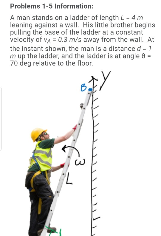 Solved -3 L o What type of motion do the man and ladder | Chegg.com