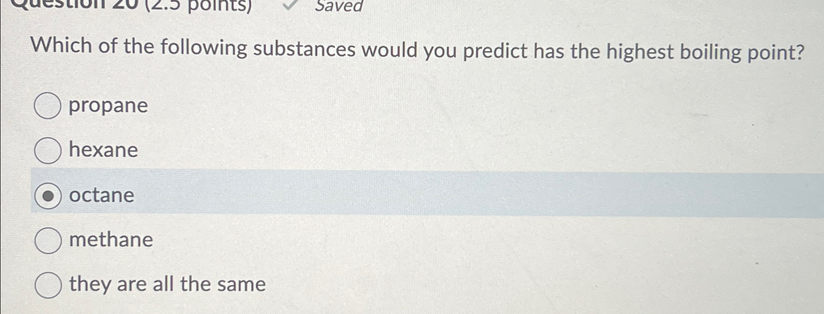 Solved Which of the following substances would you predict | Chegg.com