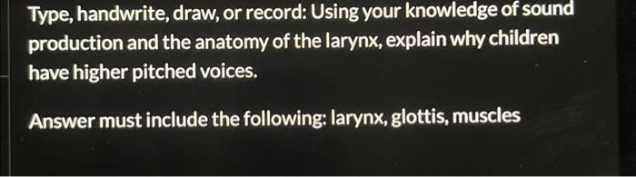 Solved Type, handwrite, draw, or record: Using your | Chegg.com