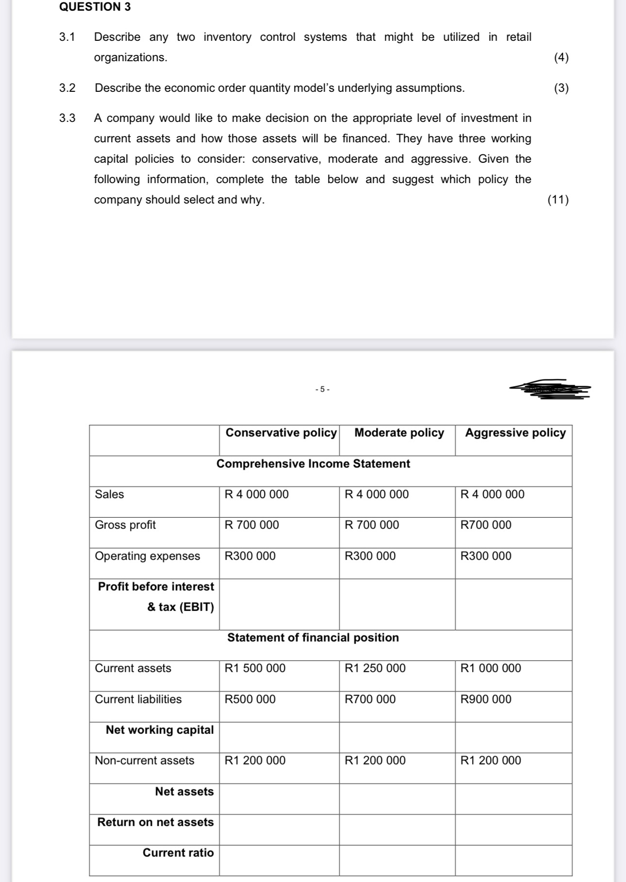 Solved QUESTION 33.1 ﻿Describe any two inventory control | Chegg.com