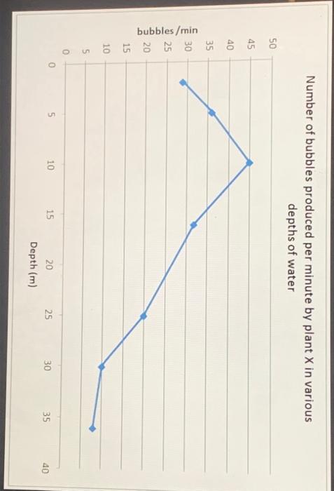 Number of bubbles produced per minute by plant X in | Chegg.com