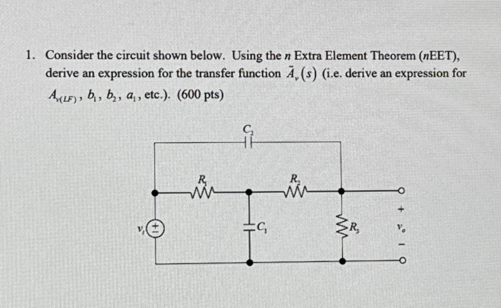 Solved Consider the circuit shown below. Using the n ﻿Extra | Chegg.com