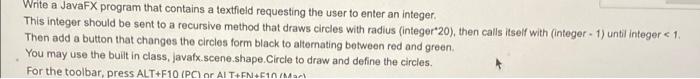 Solved Write a JavaFX program that contains a textfield | Chegg.com