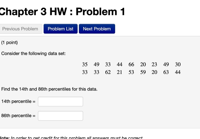 Solved Chapter 3 HW: Problem 1 Previous Problem Problem List | Chegg.com