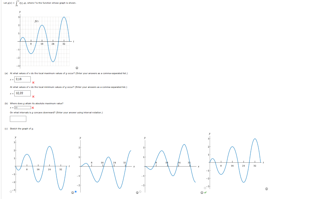 Solved 7Let g(x)=∫0xf(t)dt, ﻿where f is ﻿the function whose | Chegg.com