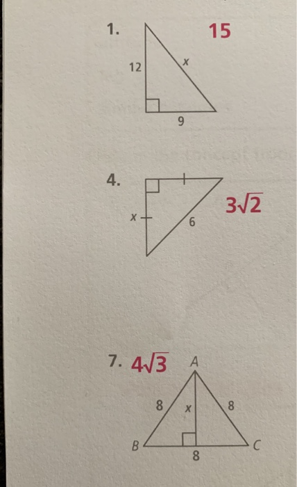 Solved Right Triangles snd the Pythagorean Theorem. please | Chegg.com