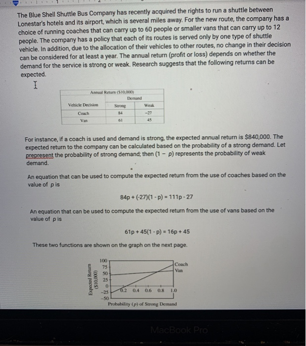 12 The Blue Shell Shuttle Bus Company has recently | Chegg.com