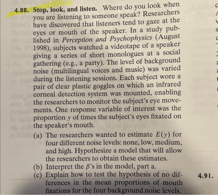Solved 88. Stop, look, and listen. Where do you look when | Chegg.com