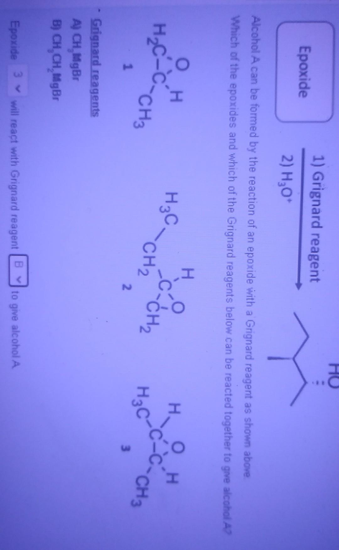Solved 2 CÁCH 2 1) Grignard reagent Epoxide 2) H₂O* Alcohol | Chegg.com