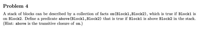 Solved Problem 4 A stack of blocks can be described by a | Chegg.com