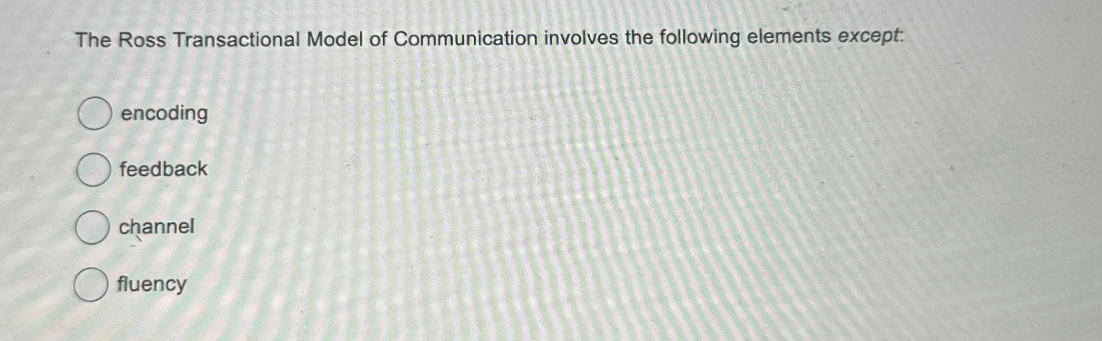 Solved The Ross Transactional Model of Communication | Chegg.com
