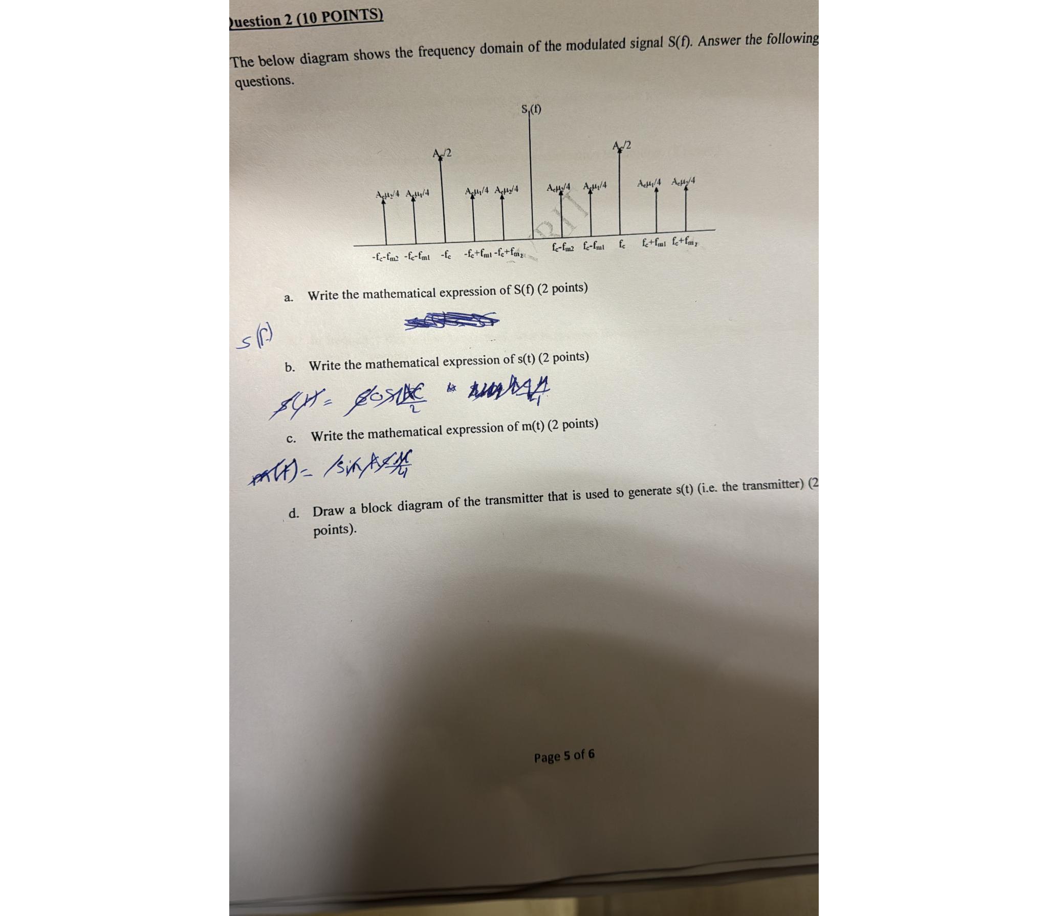 Solved uestion 2 (10 ﻿POINTS)The below diagram shows the | Chegg.com