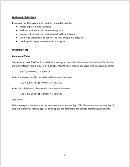 Solved LEARNING OUTCOMES By completing this assignment, | Chegg.com