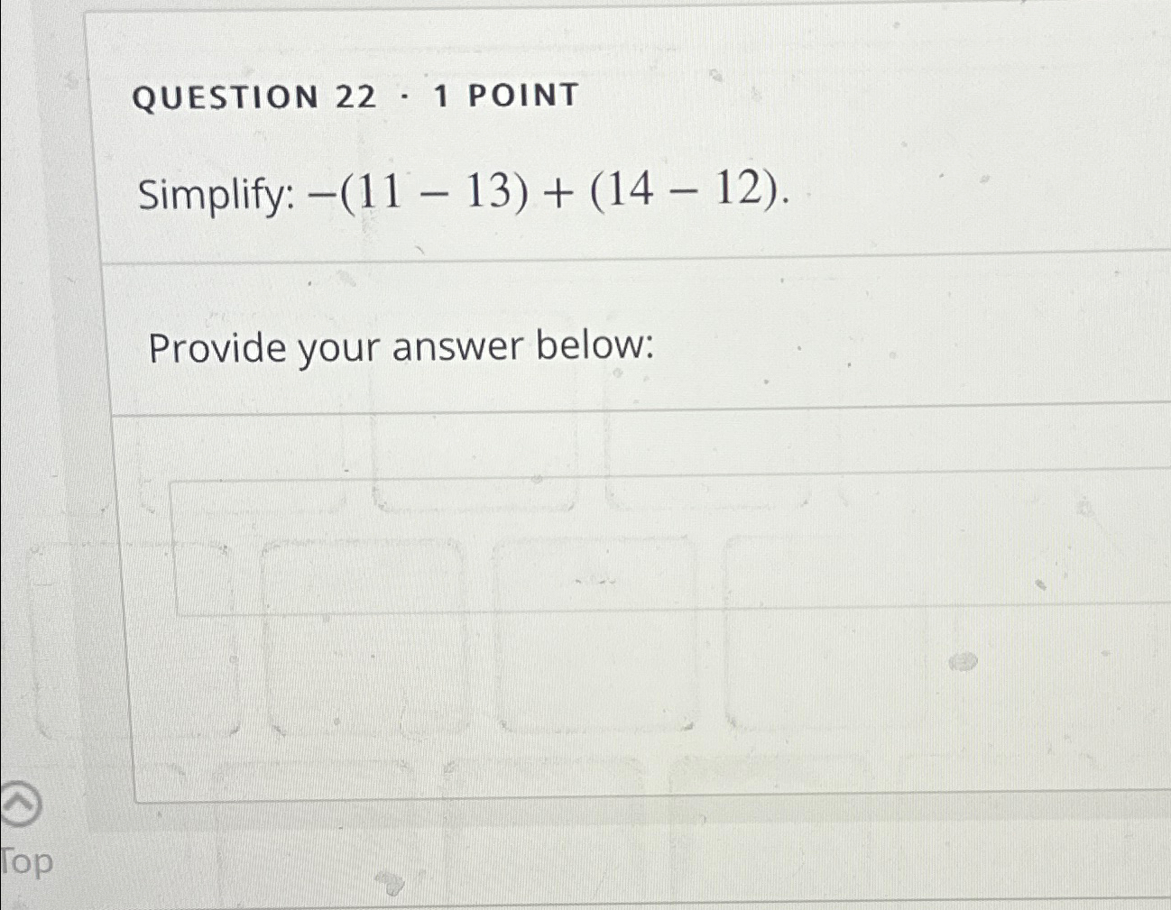 Solved QUESTION 22 - 1 POINTSimplify: | Chegg.com Solved QUESTION 22 - 1 POINTSimplify: | Chegg.com